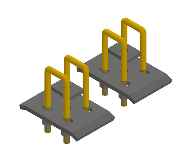 U-bolt kit suit 50 series Suspension (4 x U-Bolts 50sq and 2 x Plates ...